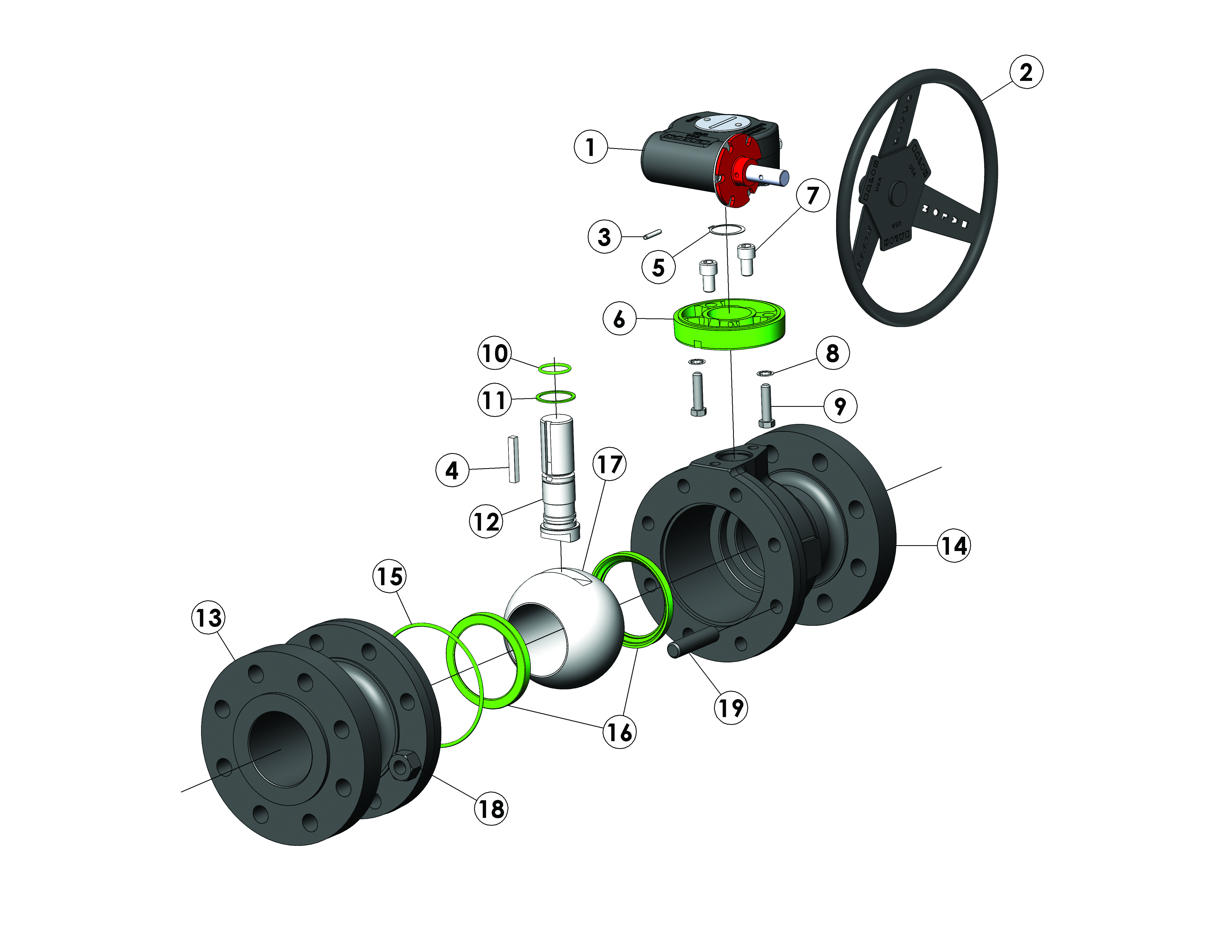 Series F Carbon Steel Flanged End Floating Ball Valve ANSI Class 600