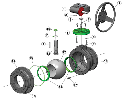 Series F Carbon Steel Flanged End Floating Ball Valve ANSI Class 150